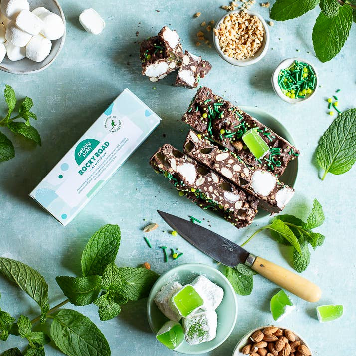 Pebbly Path Rocky Road - Mint Motorway Rocky Road: 100 grams